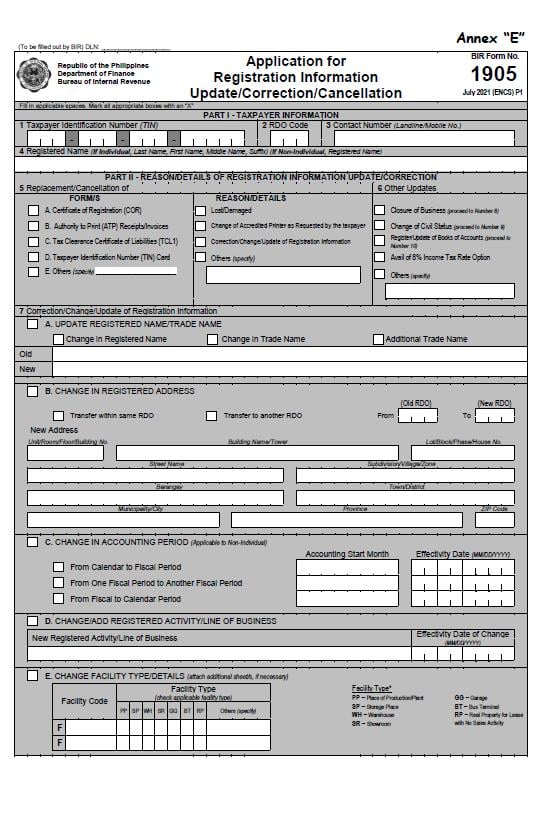 Enhanced Bir Registration Forms Now Available Grant Thornton